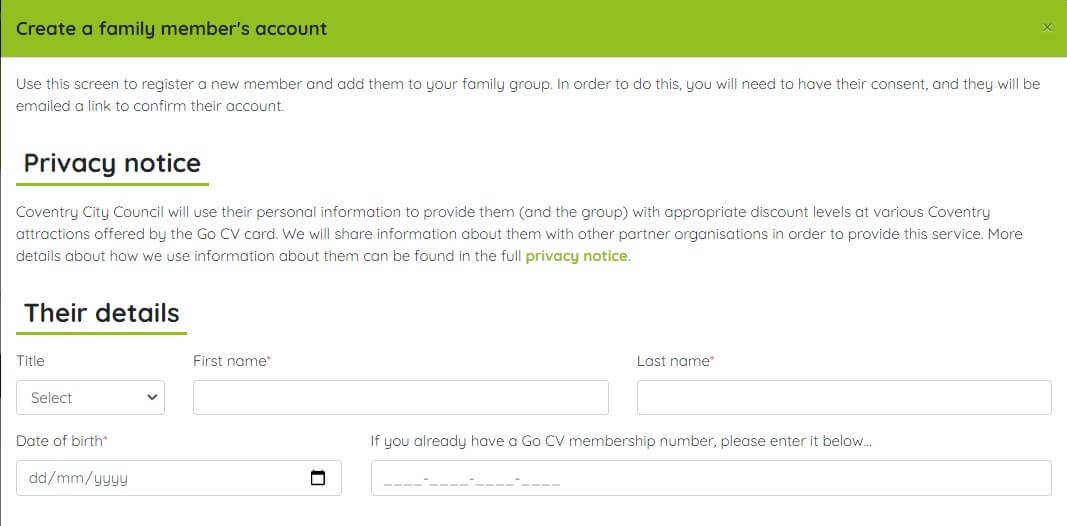 Each person will need their own Go CV card number, but you can add ...